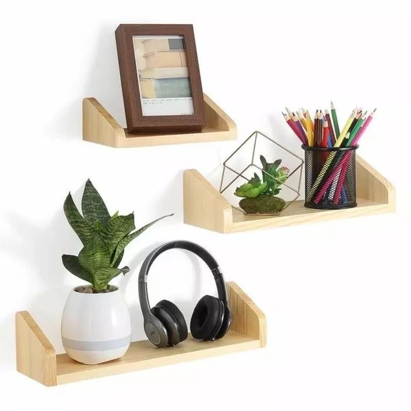 Jual rak dinding kayu, rak ambalan dinding minimalis | Shopee Indonesia