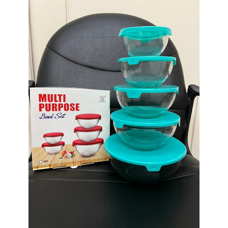 Jual Mangkok tutup 5 in 1/ Mangkok set 5 in 1/ Mangkok tutup Plastik ...