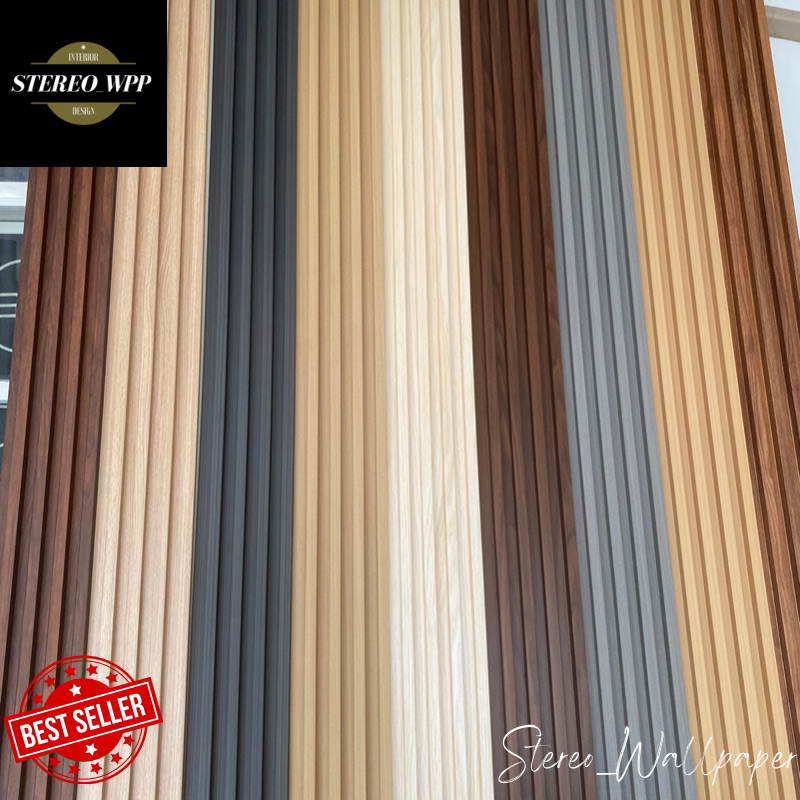 Jual WPC panel dinding / Wpc Wallpanel kisi uk 2.9m x 17cm x2.3cm stereo wallpaper | Shopee ...