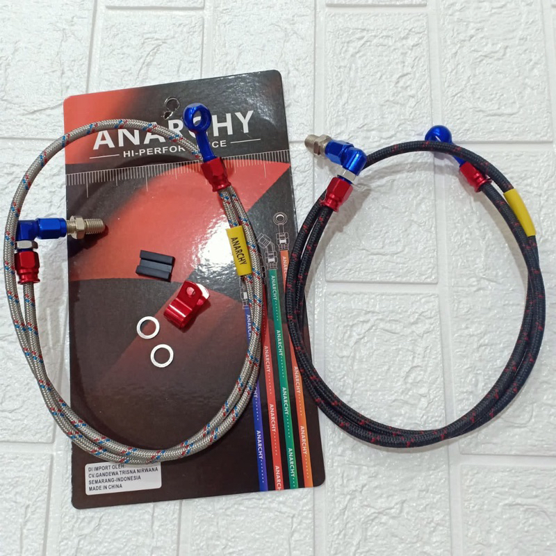 Jual Selang Rem Depan Serat ANARCHY 95cm / Selang Rem Serat Model PSI ...
