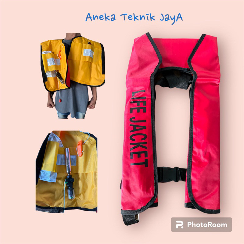 Jual INFLATABLE LIFE JACKET PELAMPUNG GAS CO2 AUTOMATIC | Shopee Indonesia