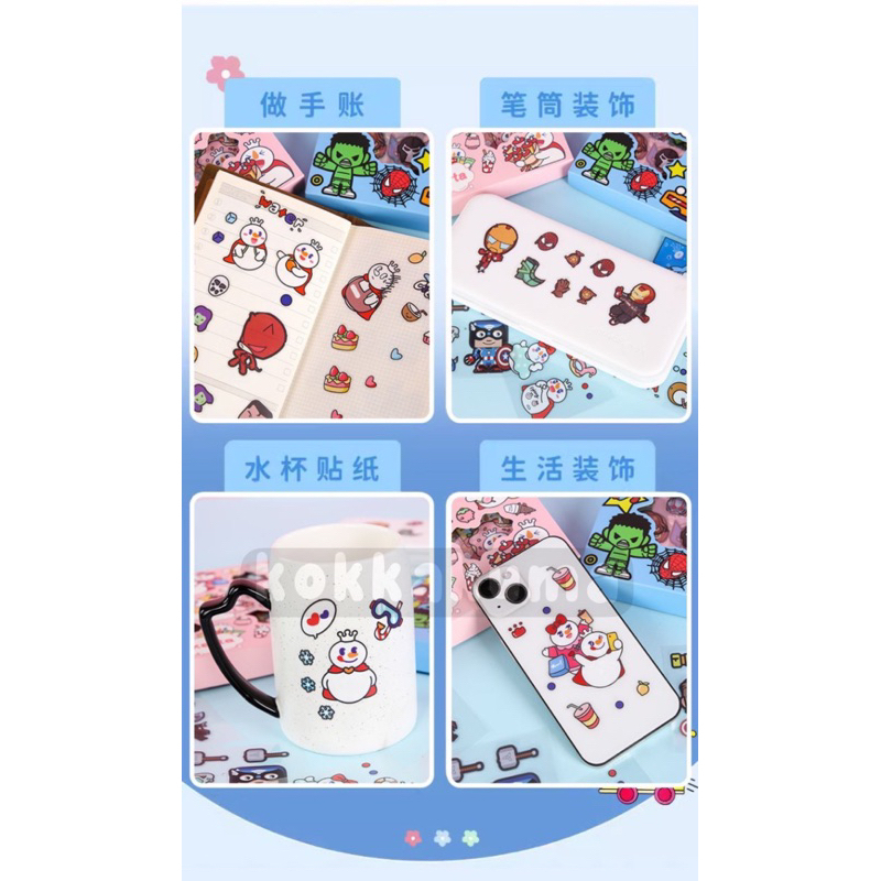Jual 100 Lembar Stiker MOMO Anti Air Korea Lucu - Sticker Waterproof ...