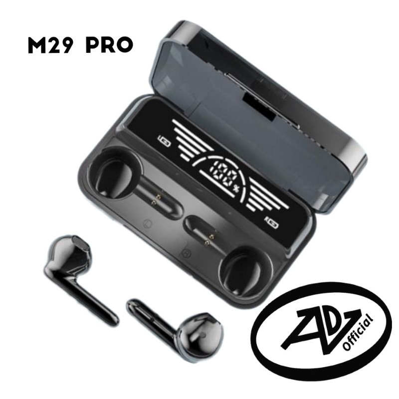 Jual Headset bluetooth TWS M29 Pro bisa buat telepon (warna hitam) M10, M19, M28, M90 | Shopee ...