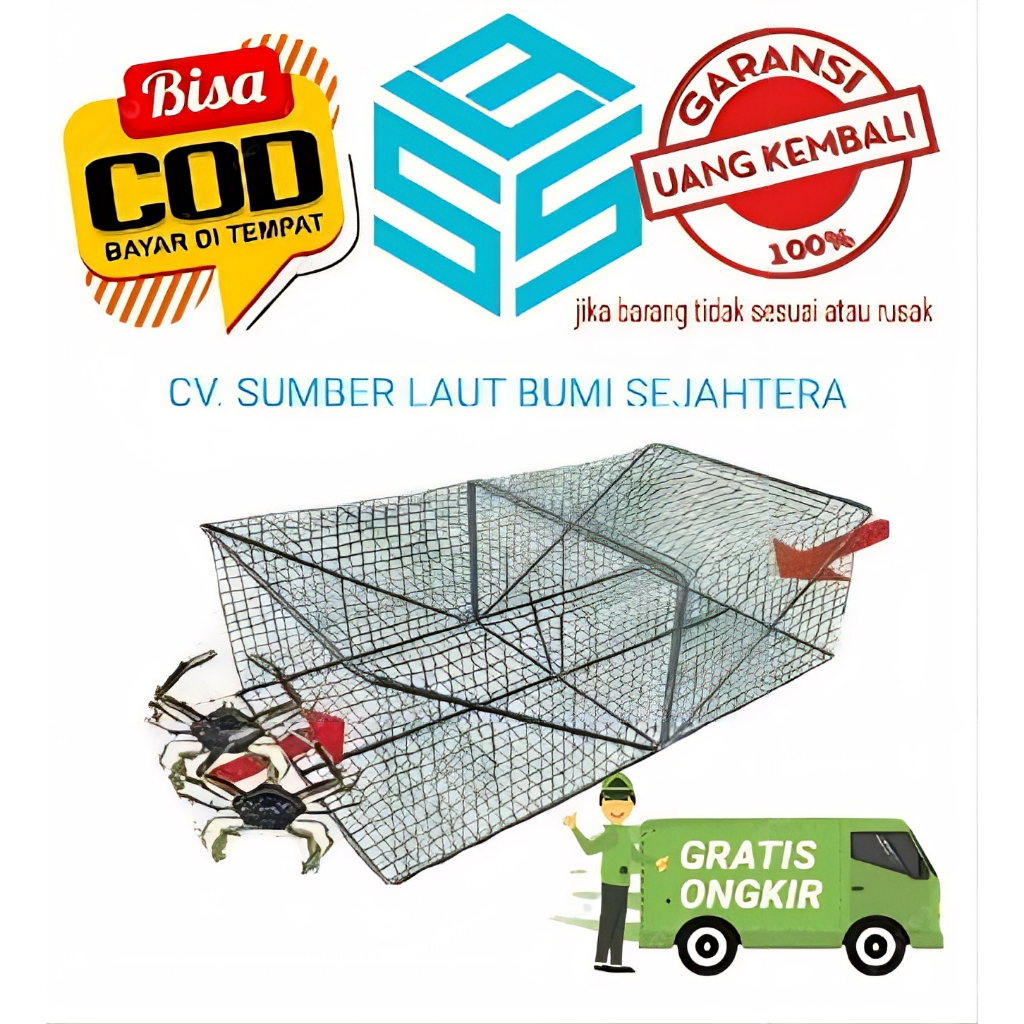 Jual 10 pcs perangkap jaring bubu kepiting bakau ukuran 60 siap pakai ...
