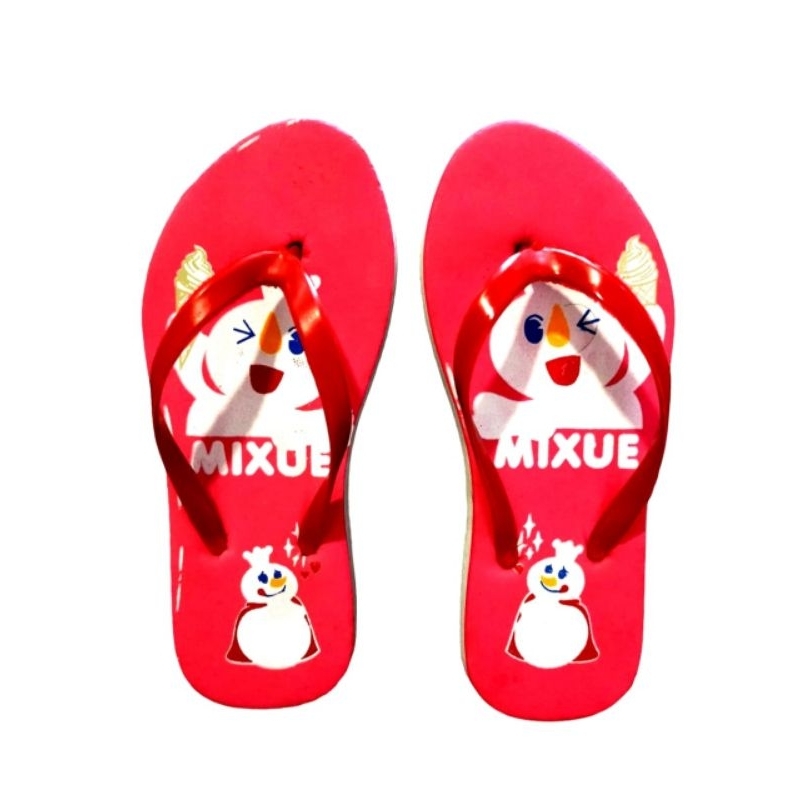 Jual sandal jepit anak sandal krakter mixue sablon | Shopee Indonesia