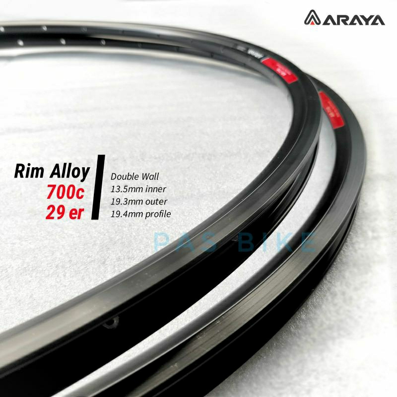 Jual Velg 700c Rims 29 er Brakeline Hitam / CNC Pelek Araya 36 Hole ...