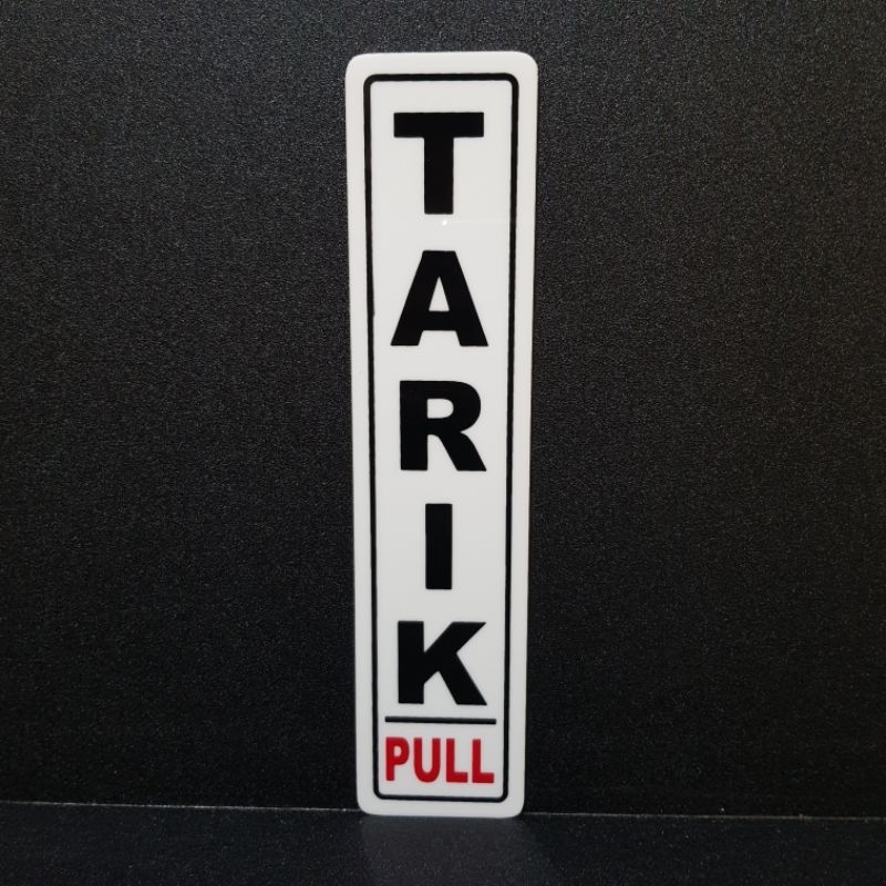 Jual Acrylic signage label tulisan TARIK - full akrilik 2mm | Shopee ...