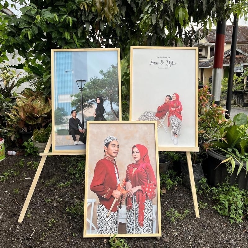 Jual Cetak Foto Wedding 17R / 40x30 cm Bingkai Foto Kaca Minimalis ...