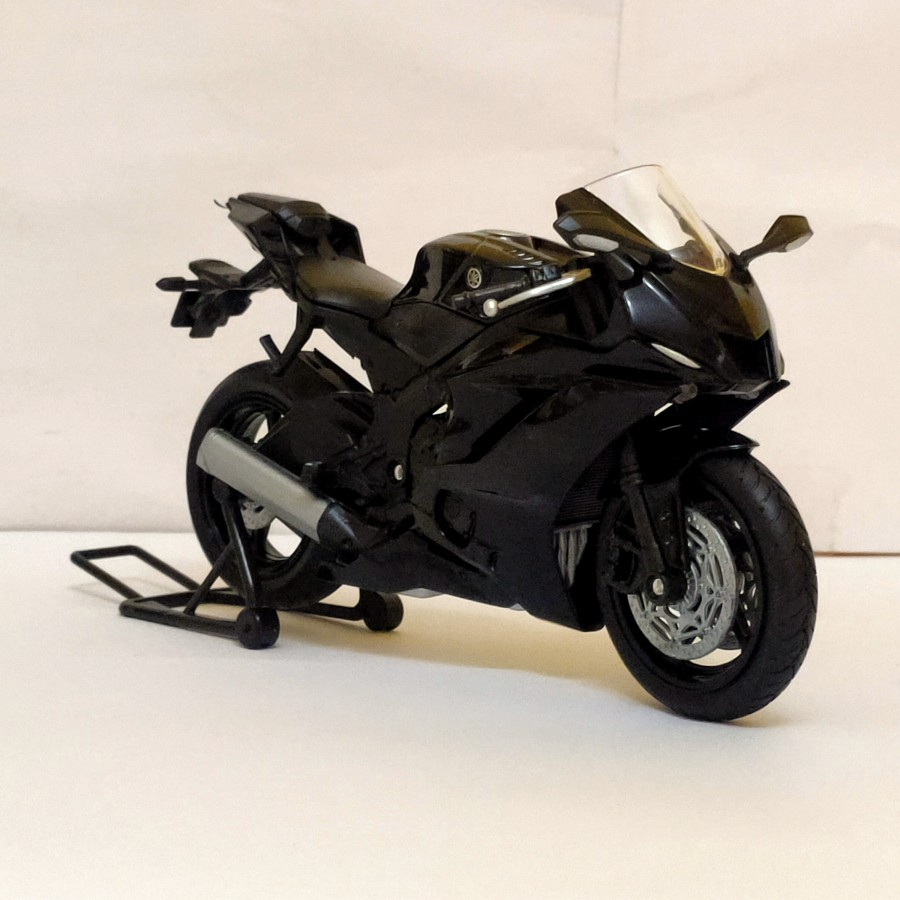 Jual Diecast Motor YAMAHA YZF-R6 Black Welly skala 1:12 miniatur harga ...