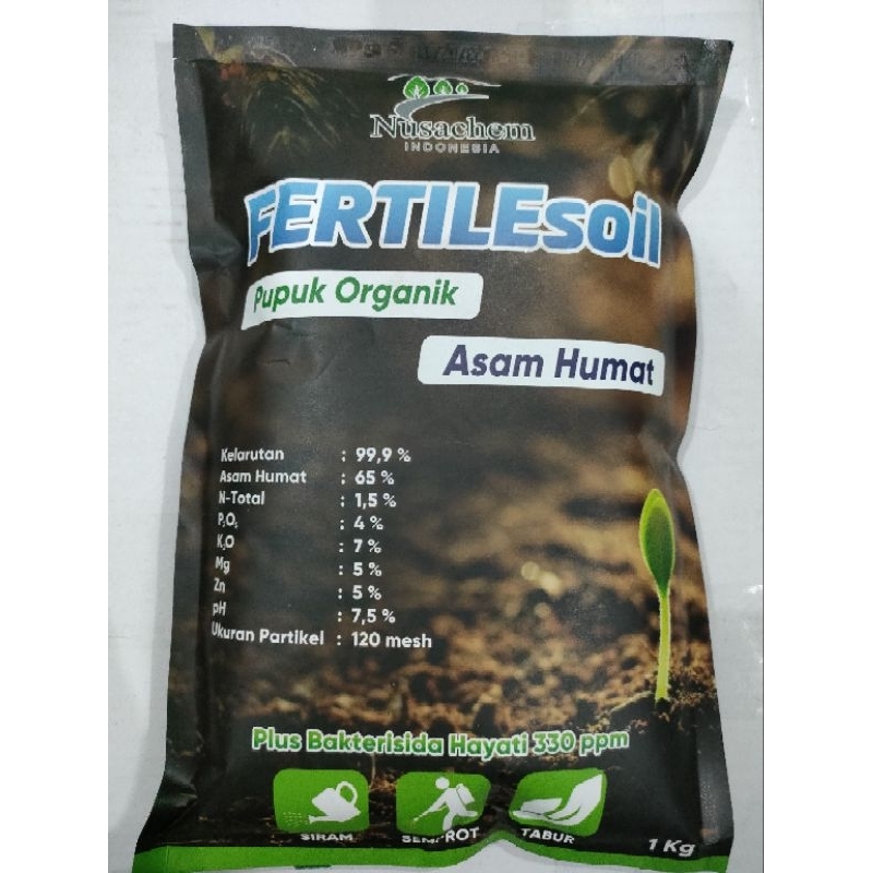 Jual Fertilesoil 1kg Asam Humat Plus Bakterisida Pupuk Pembenah Tanah Larut Dalam Air | Shopee ...