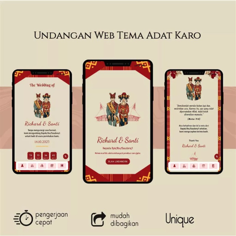 Jual Undangan Digital Website Adat Batak/Karo/Toba/Mandailing/Palembang ...