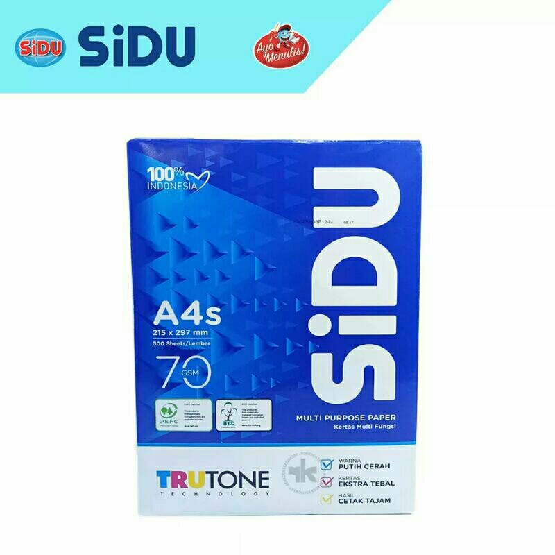 Jual Kertas Hvs Sidu 70 Gram A4s Shopee Indonesia