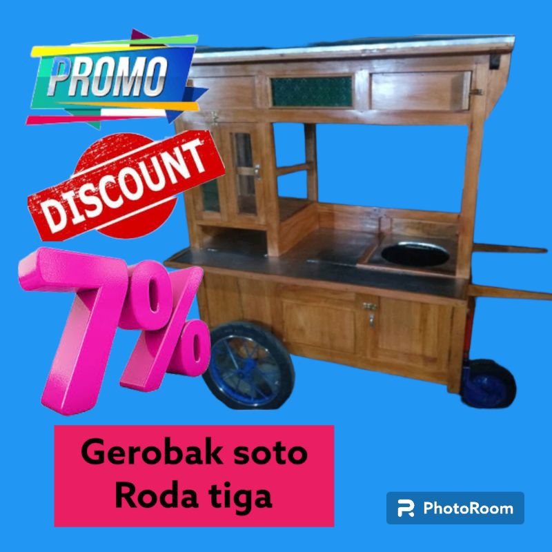 Jual gerobak soto roda tiga free ongkir | Shopee Indonesia