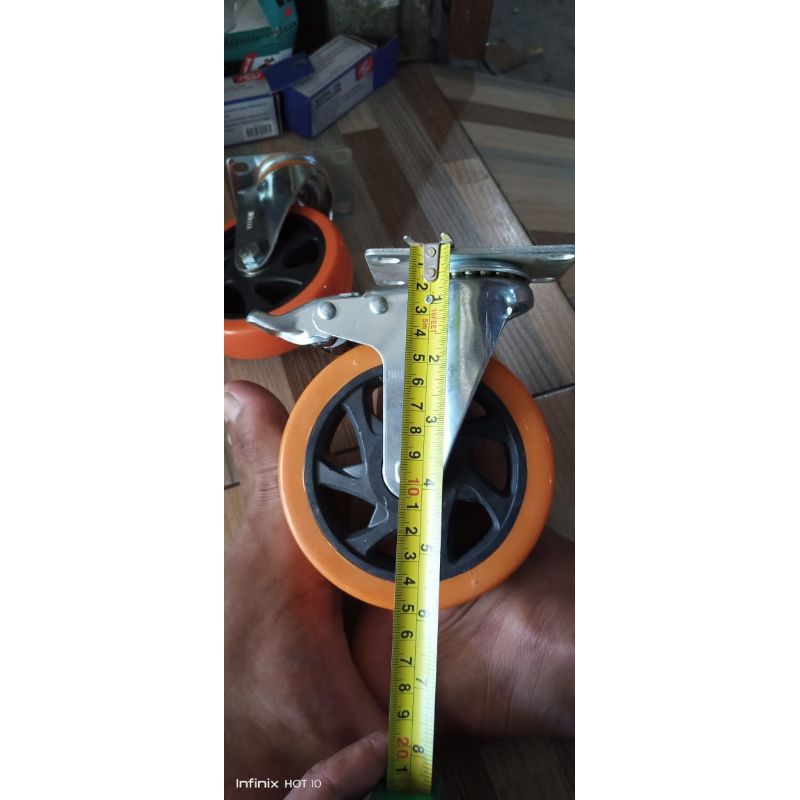 Jual Roda etalase 5 inch MULLER hidup + rem roda pvc roda troli lemari ...