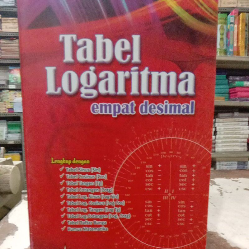 Jual Tabel Logaritma empat desimal | Shopee Indonesia