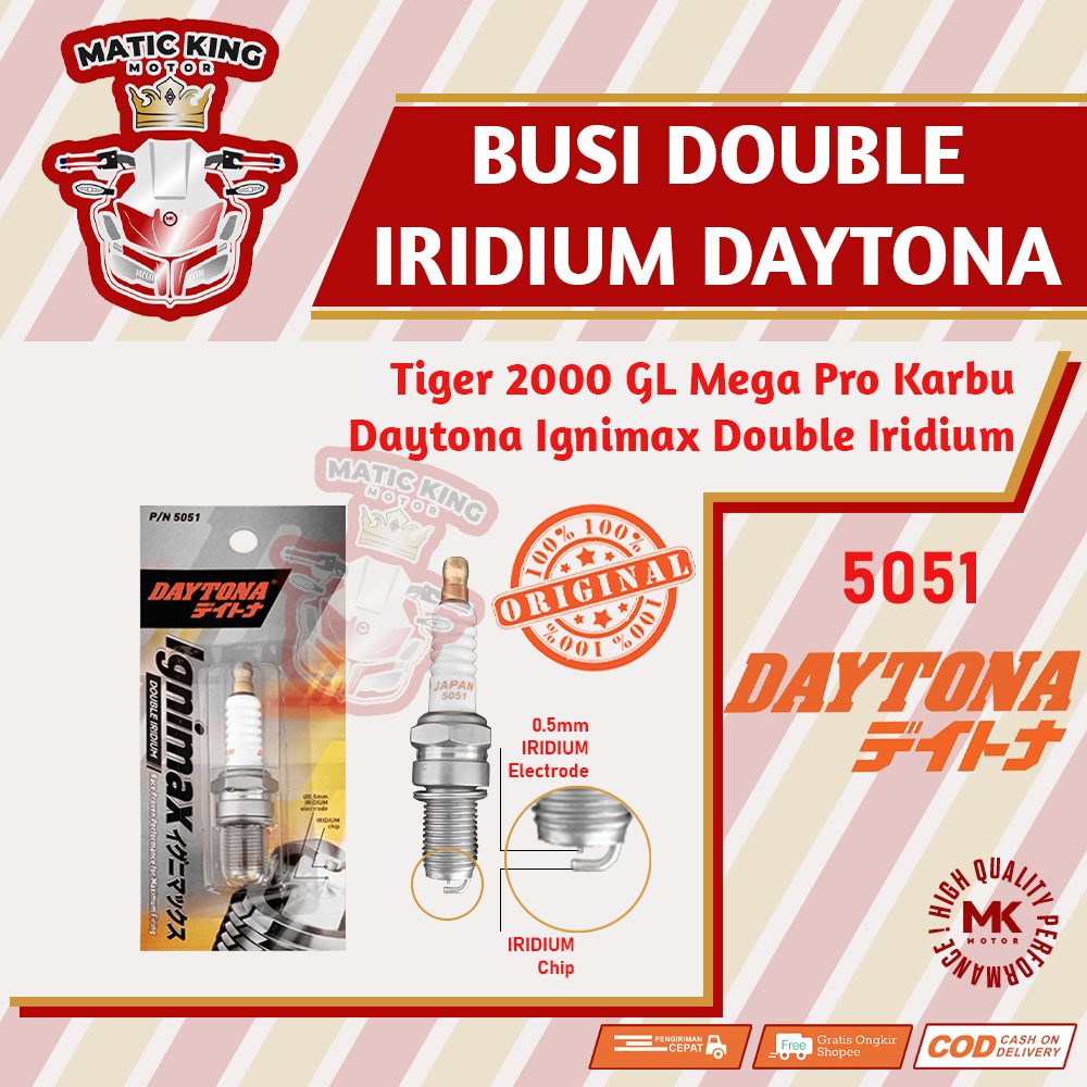 Jual Daytona Busi Racing Double Iridium Honda Tiger 2000 GL Pro Max CB ...