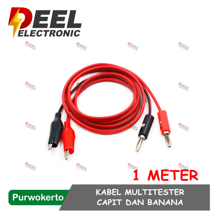 Jual KABEL MULTITESTER CAPIT BUAYA BANANA 1 METER TEST LEAD PROBES 1M ...