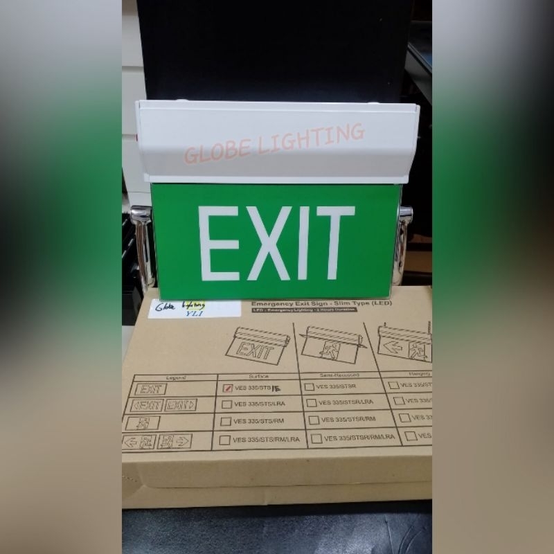 Jual LAMPU EMERGENCY EXIT / EMERGENCY EXIT LIGHT - TYPE SLIM (LED) | Shopee Indonesia
