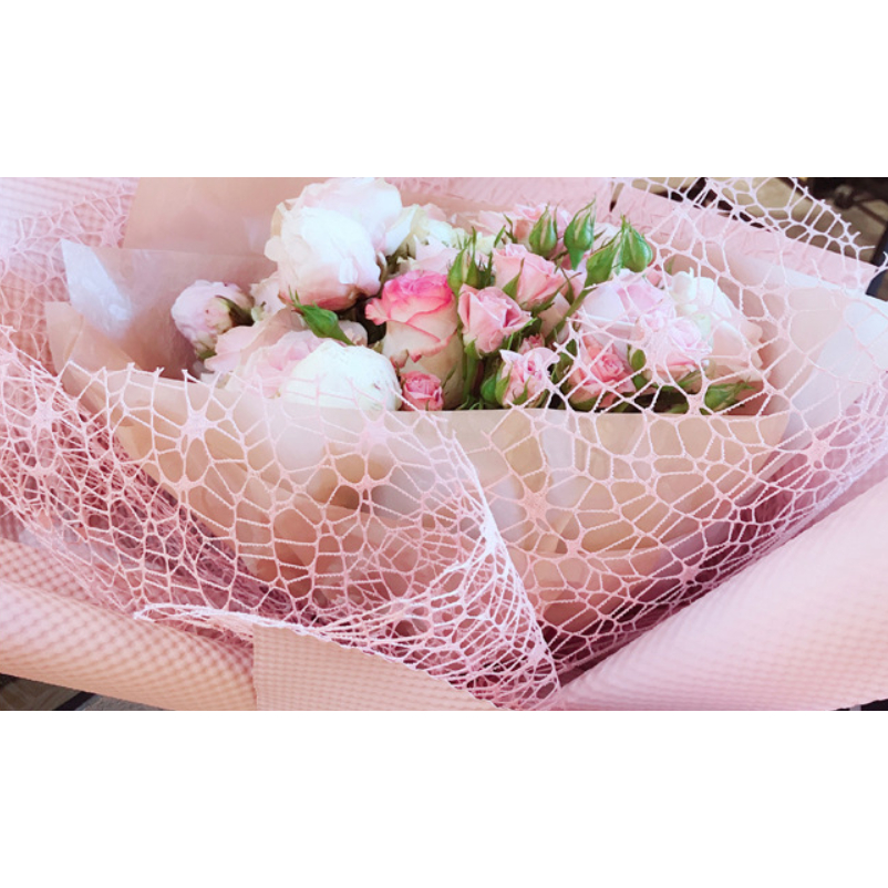 Jual UK 50 x 45 cm Kain Jaring Buket Flower Wrapping Paper Boquet ...