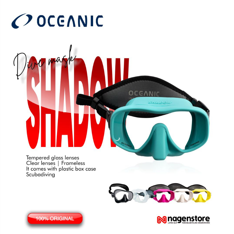 Jual Oceanic Shadow Mask Frameless Diving Mask Dive Scuba Masker ...