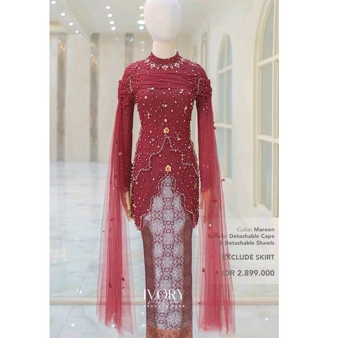 Jual SEWA KEBAYA IVORY MAROON | SEWA KEBAYA WISUDA | SEWA KEBAYA ...