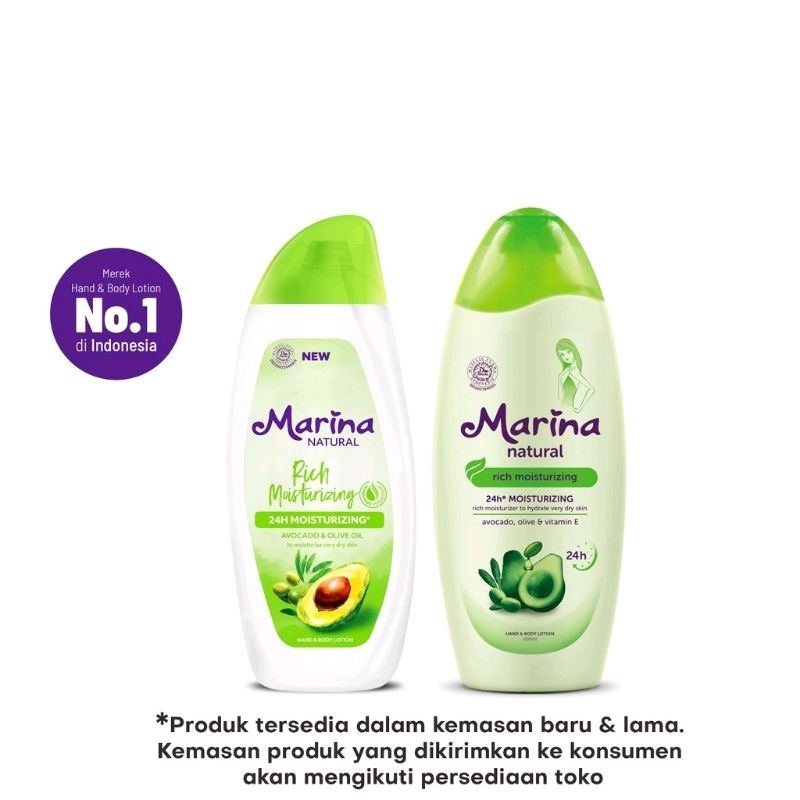 Jual Marina Natural Hand and Body Lotion - 190ml | Shopee Indonesia
