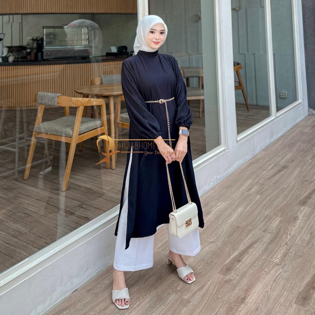 Jual LONG TUNIK KNIT CATHERINE JUMBO / Long tunik knit hornet LD 130cm ...