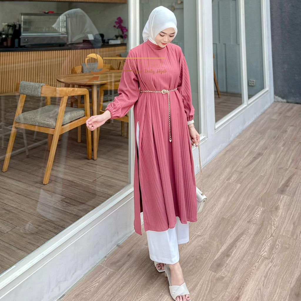 Jual LONG TUNIK KNIT CATHERINE JUMBO / Long tunik knit hornet LD 130cm ...