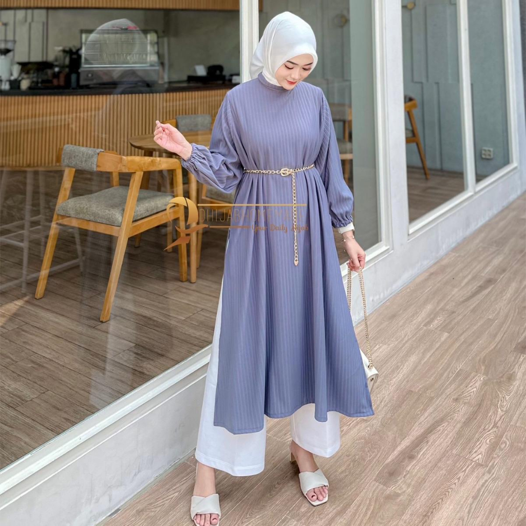 Jual LONG TUNIK KNIT CATHERINE JUMBO / Long tunik knit hornet LD 130cm ...