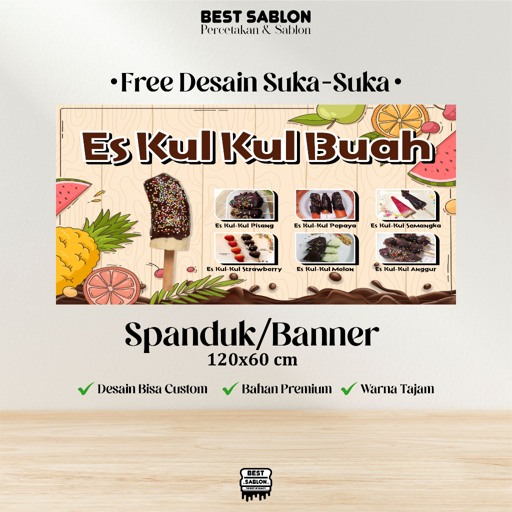 Jual BANNER ES KULKUL, SPANDUK ES KULKUL BISA REQUEST, SIZE 120X60 CM ...
