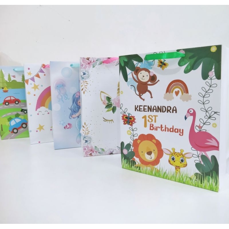 Jual Paperbag Ultah Custom Souvenir Hampers Tema Gambar Tulisan Tas ...