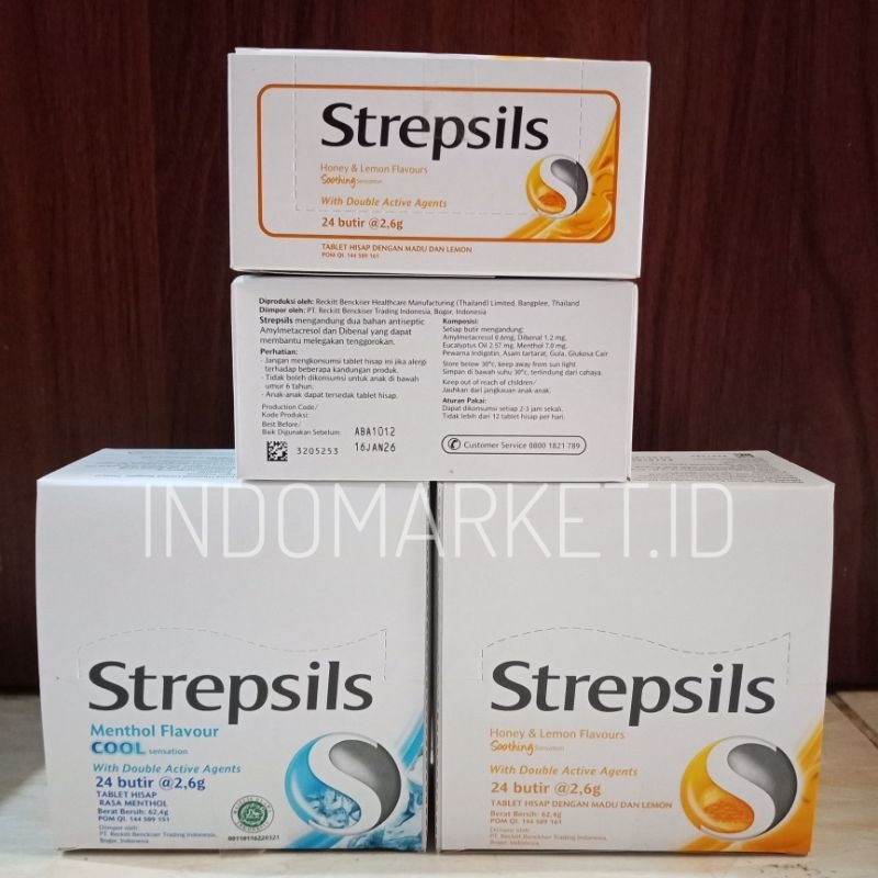 Jual INDOMARKET.ID / Strepsils Tablet hisap 24 butir 2,6g/Strepsils ...