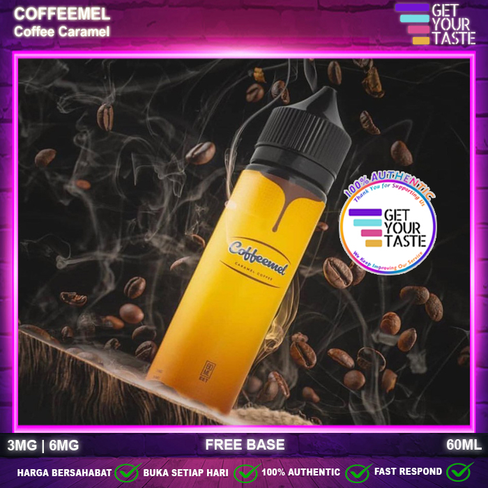 Jual Liquid Coffeemel Caramel Coffee by Emkay - 3mg 6mg 60ml | Shopee ...