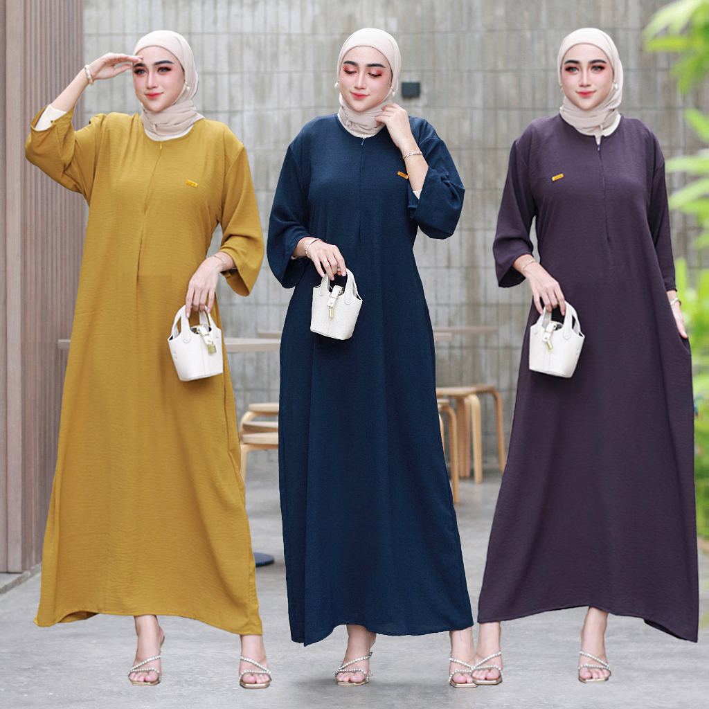 Jual Daster Crinkle Gamis Crinkle Busui Lengan 3/4 Crinkle Premium ...