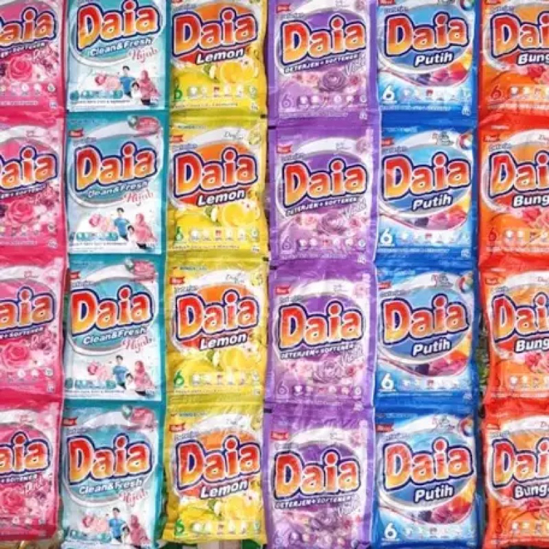 Jual DAIA Detergen Sachet isi 6 sct all varian | Shopee Indonesia