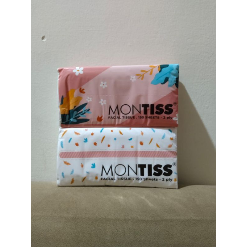 Jual Paket Tissue Tisu Montiss 150 Sheet 2ply Facial Wajah | Shopee ...
