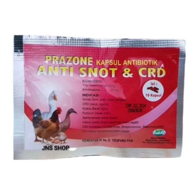 Jual PRAZONE OBAT KAPSUL ANTIBIOTIK ANTI SNOT CRD MUKA BENGKAK PILEK ...
