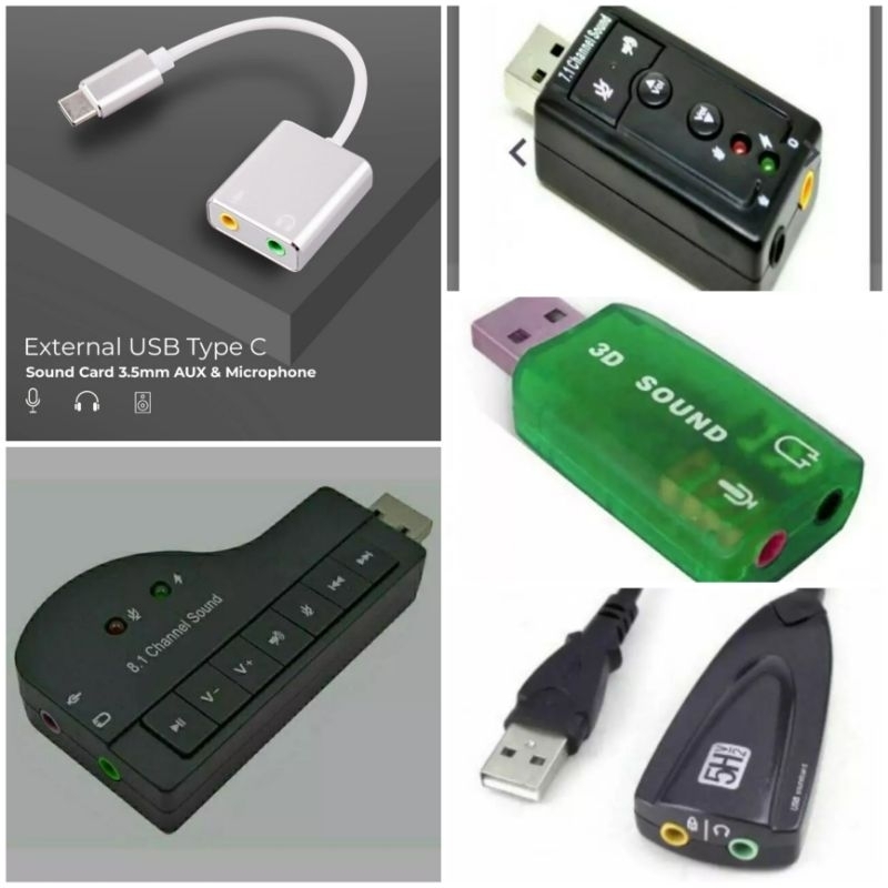 Jual Sound Card TYPE C / USB SoundCard 2 in 1 (Bisa di HP & PC) Untuk ...