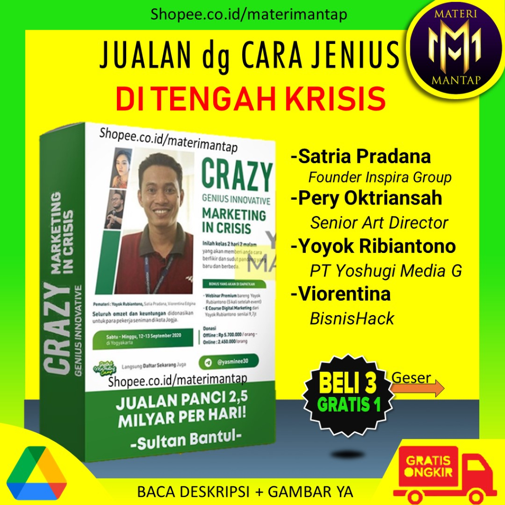 Jual Ecourse KEL0N SULTAN Crazy Genius Innovative Marketing | Shopee Indonesia
