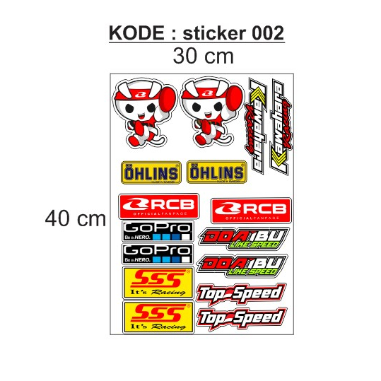 Jual STIKER MOTOR LOGO RACING MURAH DECAL PRINT CUSTOM | Shopee Indonesia