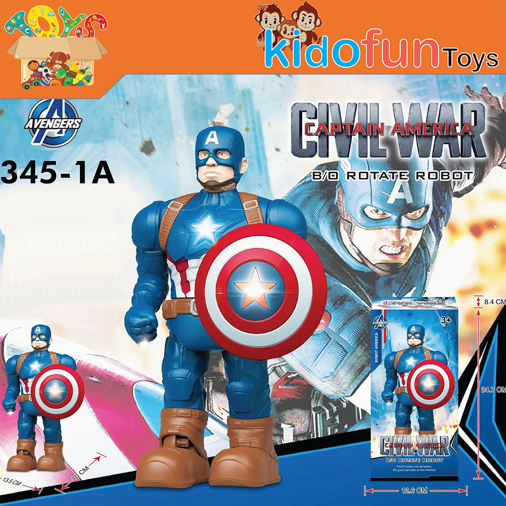Jual Mainan Robot Avenger Captain America Bisa Putar Jalan 360° Ada ...