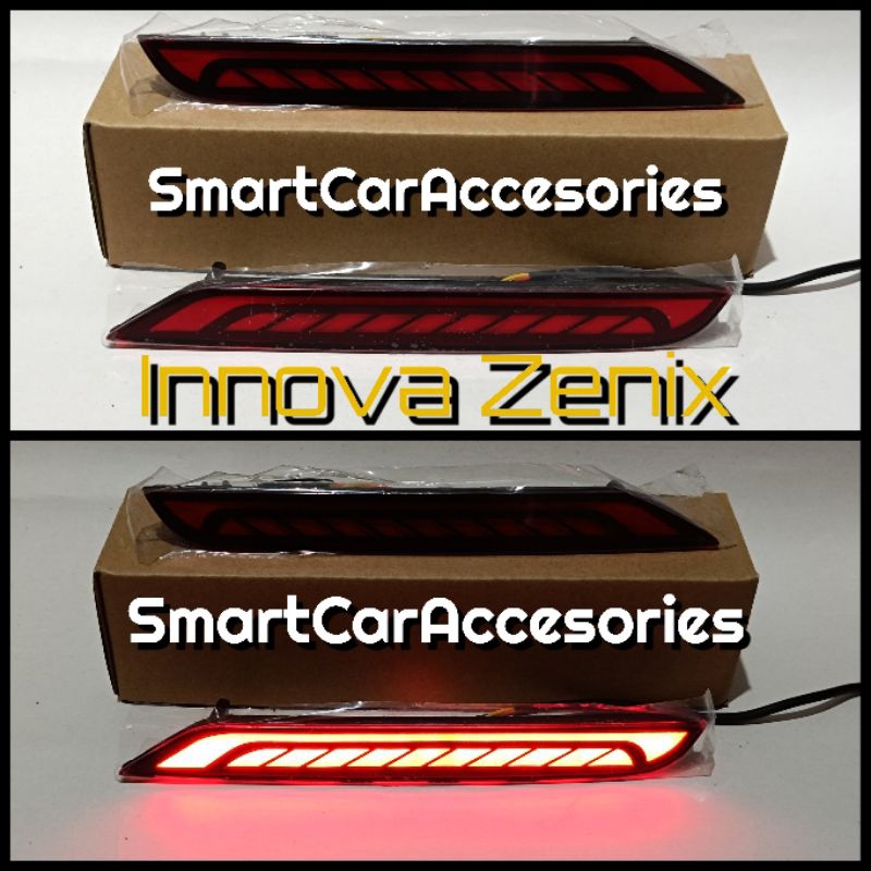 Jual Lampu reflektor rear bumper lamp belakang Led innova inova zenix ...