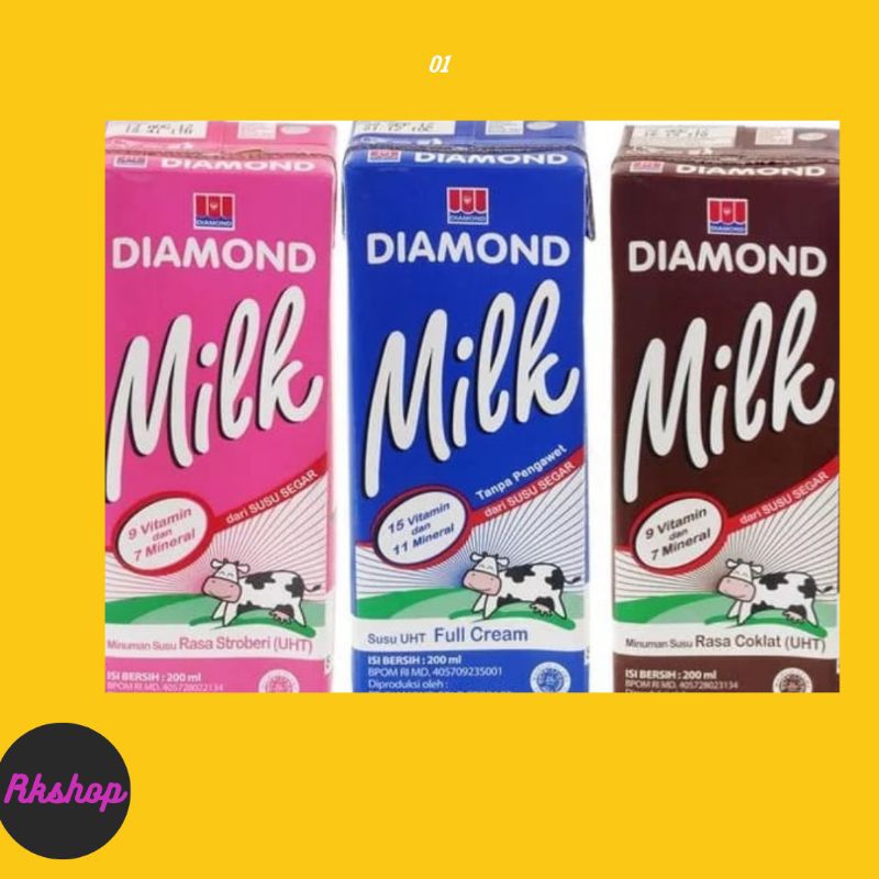 Jual DIAMOND SUSU UHT 200ML (3 pcs) | Shopee Indonesia
