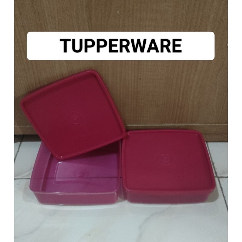 Jual Tupperware Large Square Away / Tempat makan jumbo petak tanpa ...