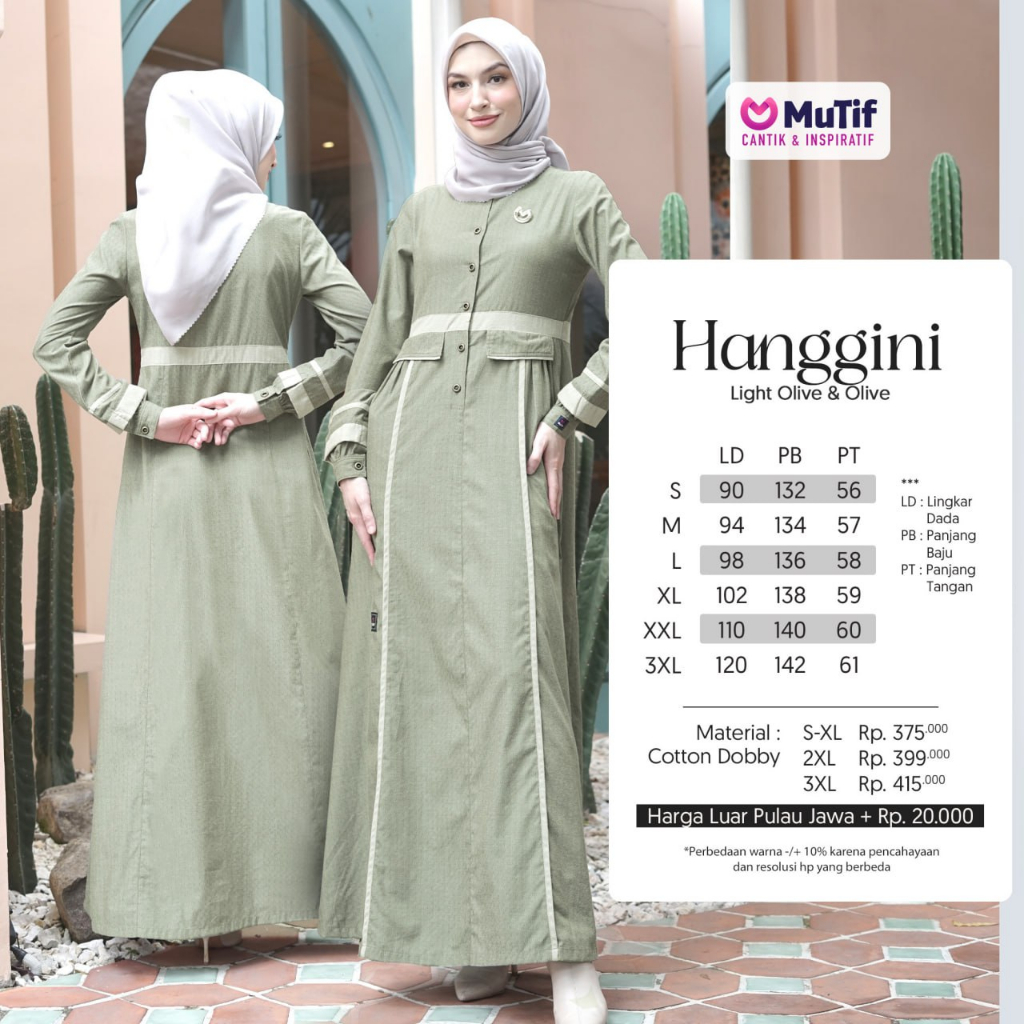 Jual GAMIS MUTIF HANGGINI OLIVE | Shopee Indonesia