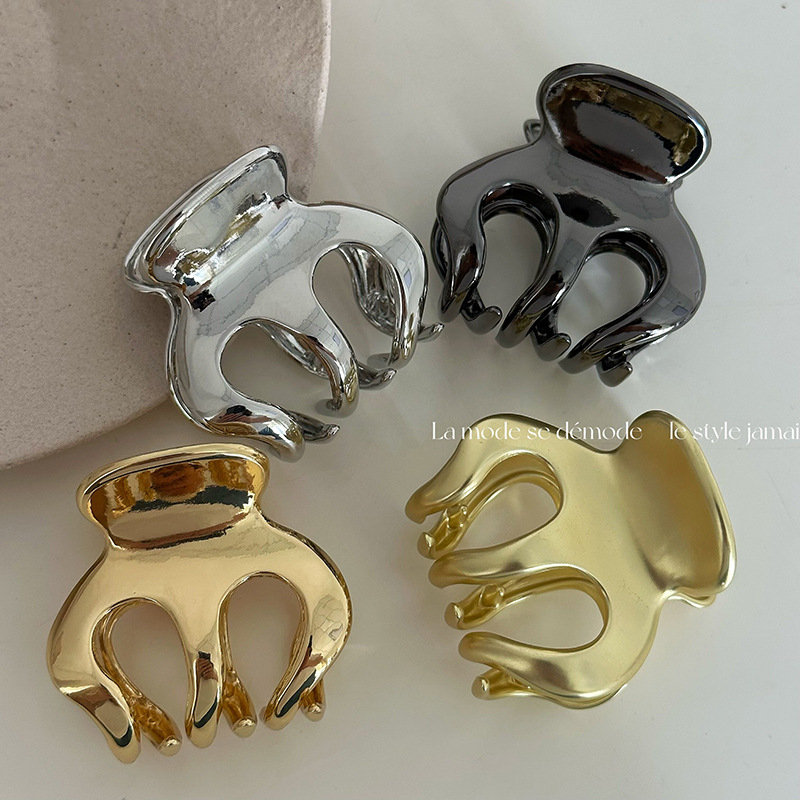 Jual NEW HAIR CLAW JEPIT JEDAI HERCULES BESI GOLD METAL SILVER COLOR ...