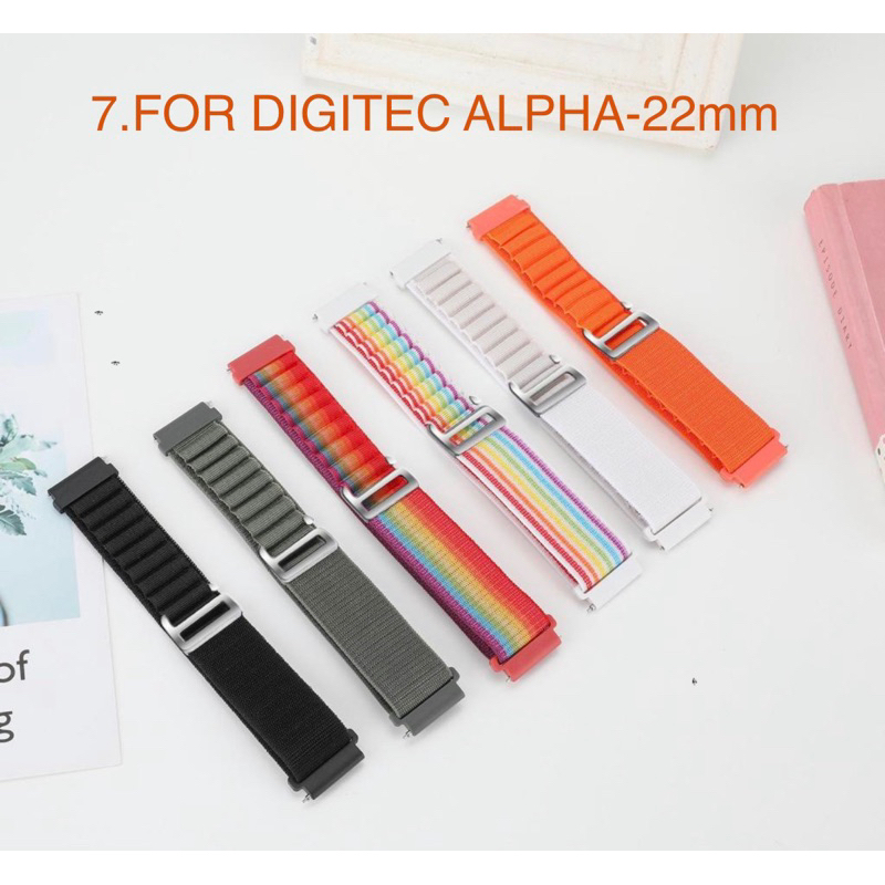 Jual Strap/Tali Jam Smartwatch For Digitec Lanos/Olike W11 - 20mm Nylon ...