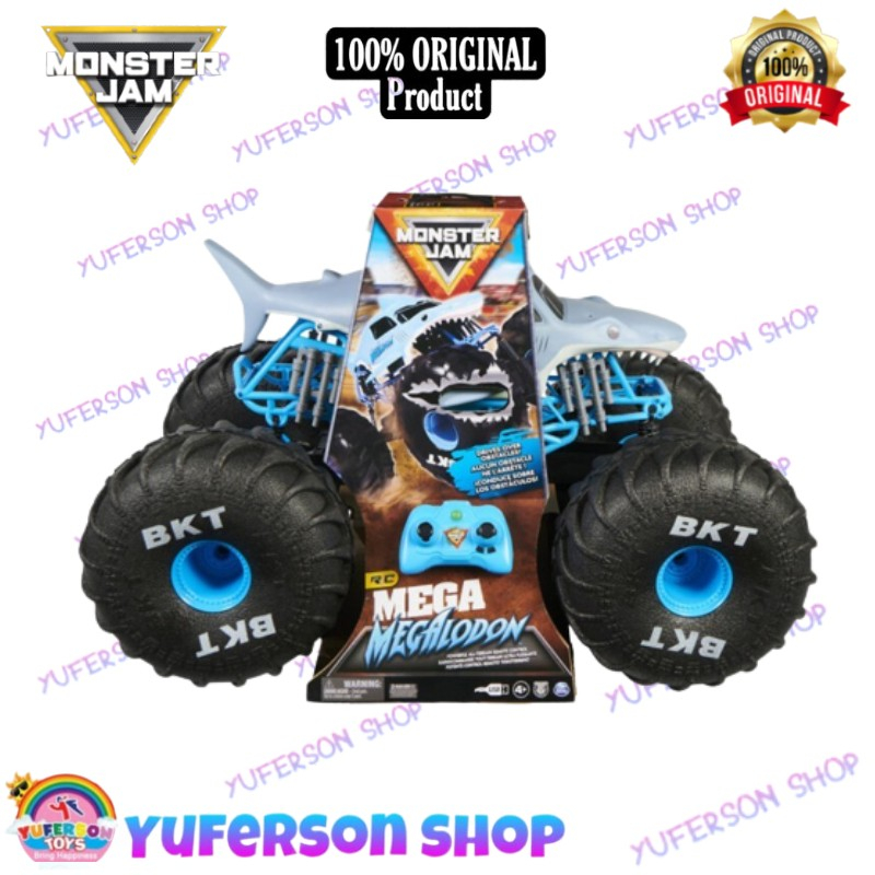 Jual Monster Jam MEGA Megalodon Remote Control Monster Trucks, 1:6 ...