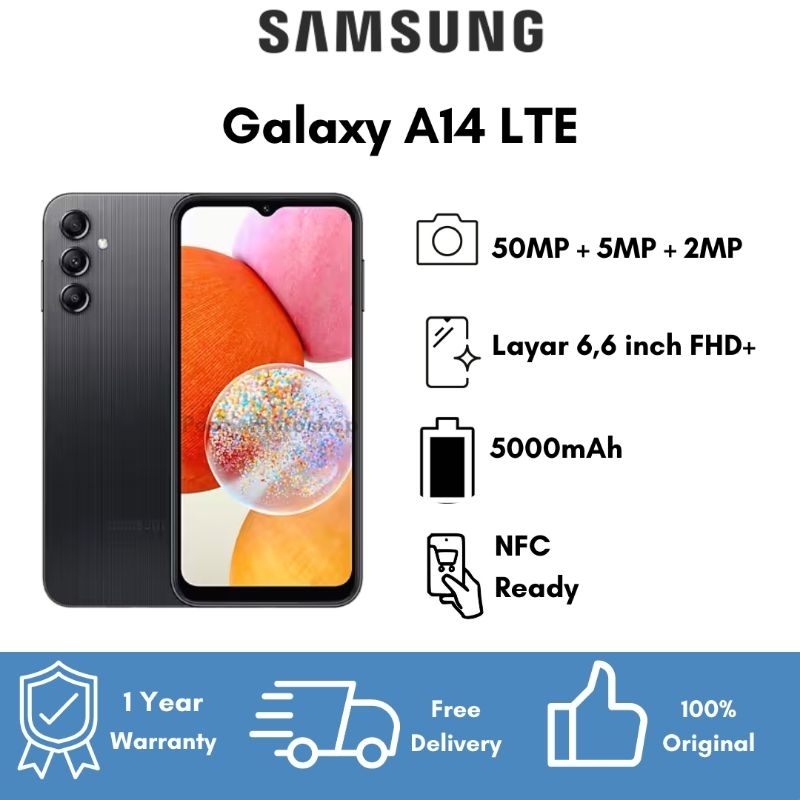 Jual Samsung Galaxy A14 LTE 4/128 - Black | Shopee Indonesia