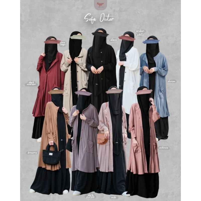 Jual SEFA OUTER By Khumaira Syar'i | Outer Kekinian| Outer Muslimah ...